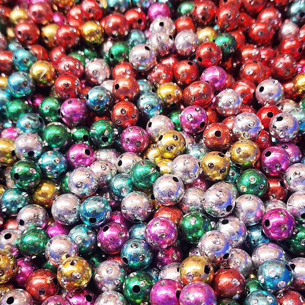 50 GRAM PACK OF 10 MM' MIX ASSORTED PACK OF ACRYLIC COLORFUL BEADS ...
