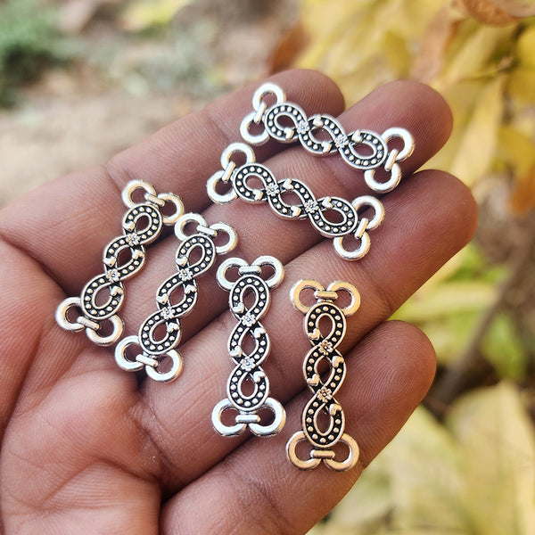 10 PIECES PACK' 30x10 MM APPROX' DESIGNER CHANNEL LINK CONNECTOR JEWEL ...