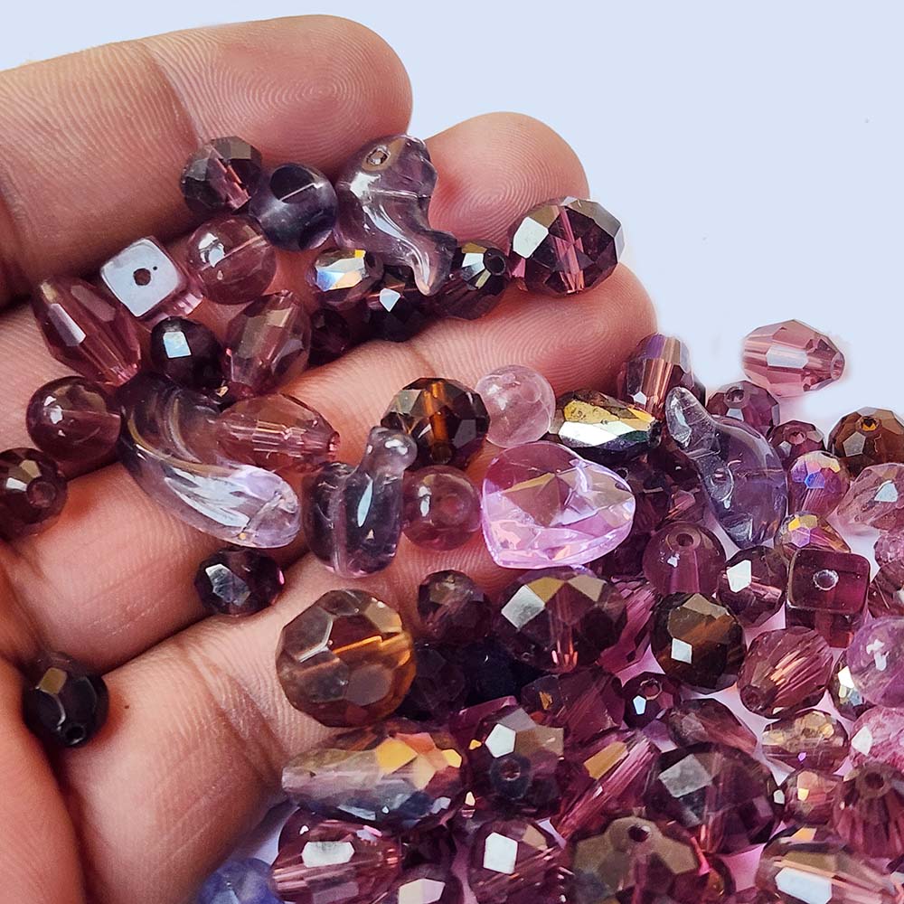 50Grams Pkg. Crystal Mix Shapes Glass beads for jewelry making Crystal ...