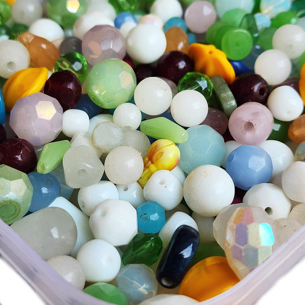 100 PIECES PACK' 6-18 MM' ASSORTED MIX OF IMPORTED CZECH GLASS BEADS ...