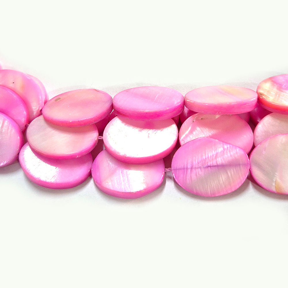 15x20mm Flat Oval, Pink Natural Dyed, Natural MOP Mother of Pearl Shel ...