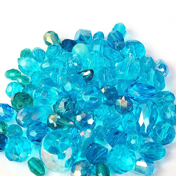 50Grams Pkg. Crystal Mix Shapes Glass beads for jewelry making Crystal ...