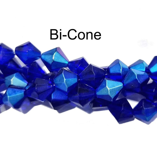 Bi Cone AB Finish Blue Fine Quality of Czechoslovakian (Czech Rep.) Cr ...