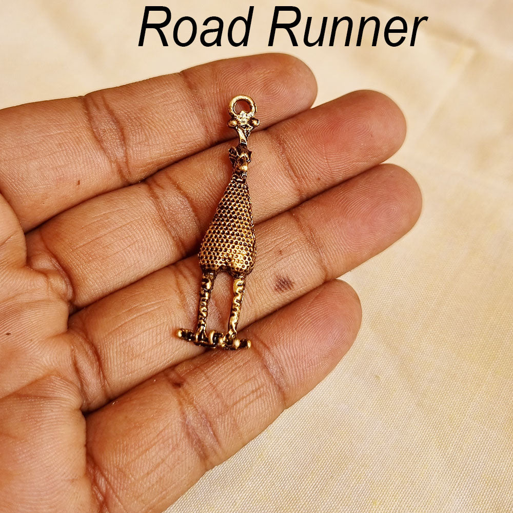 5 Pcs Pack Road Runner Gold Jewelry Making Charms In Size about mm ...